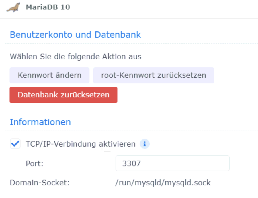 Zentrale Projektverwaltung mit NAS – MySQL einrichten. Wie?