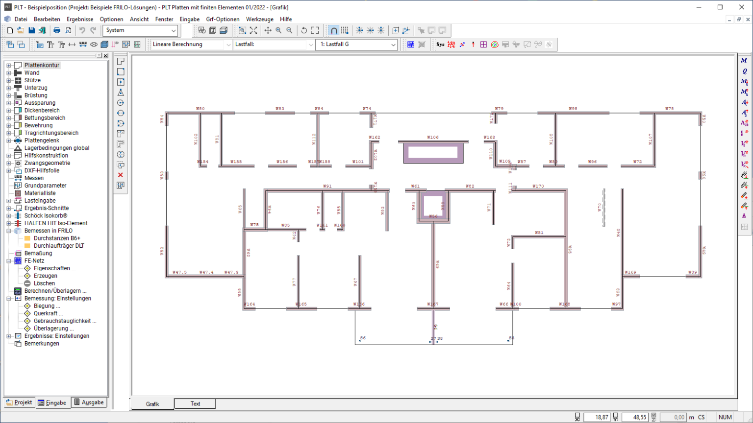Platten mit Finiten Elementen I FRILO