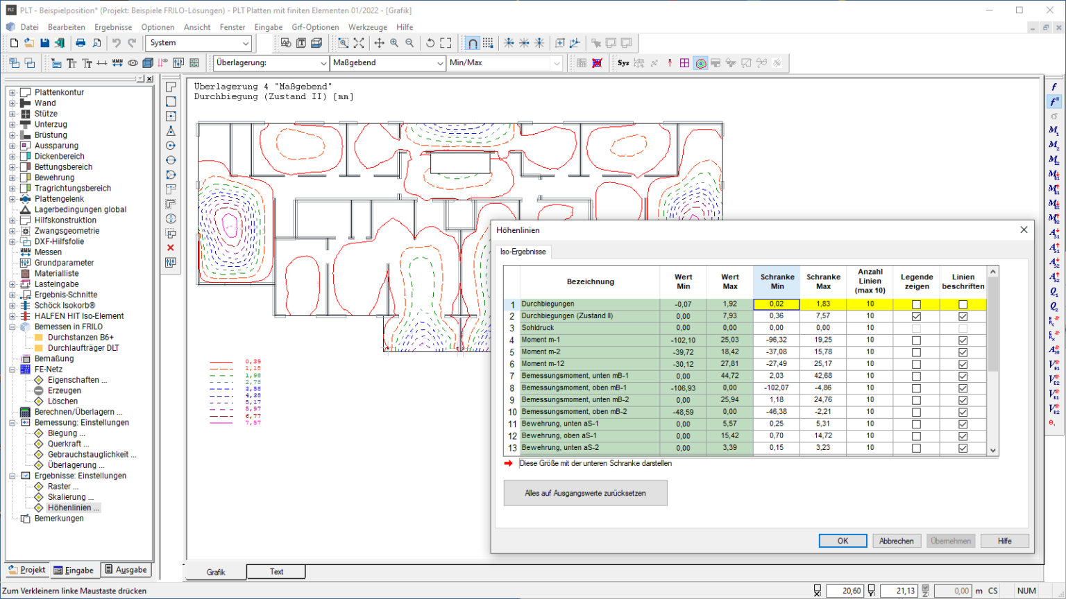 Platten mit Finiten Elementen PLT I FRILO