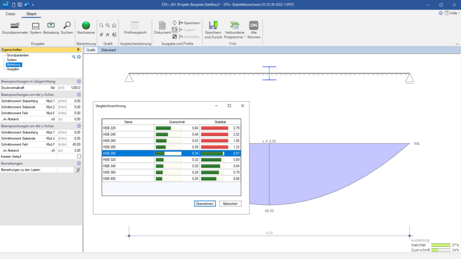 Stabilitätsnachweis I FRILO