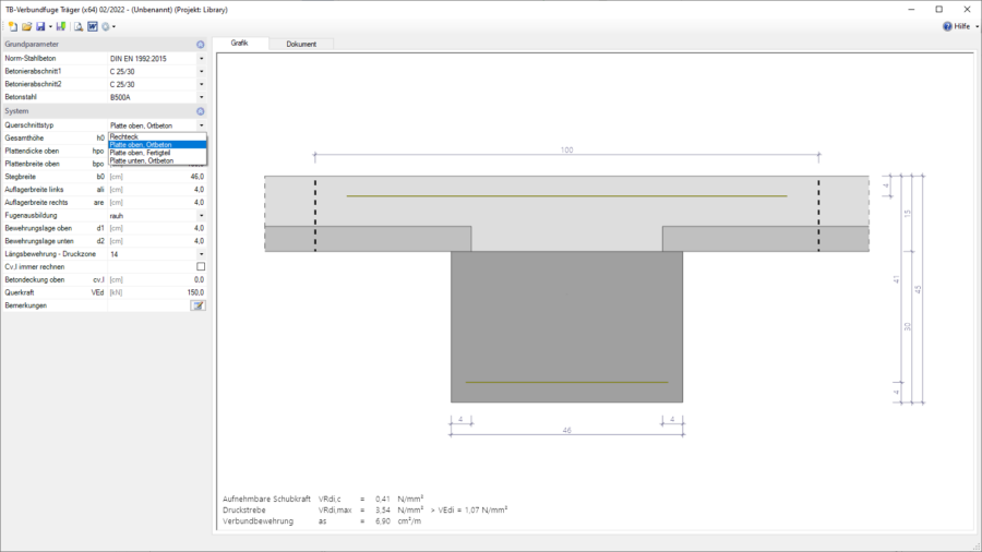 Verbundfuge Träger I FRILO