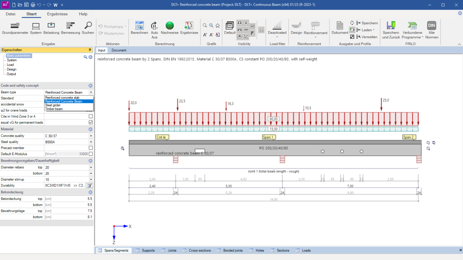 Continuous Beam I FRILO
