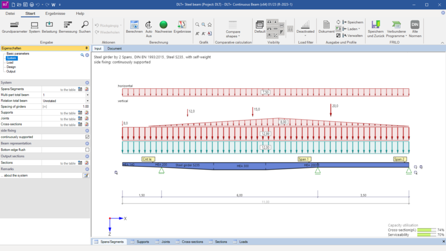 Continuous Beam I FRILO