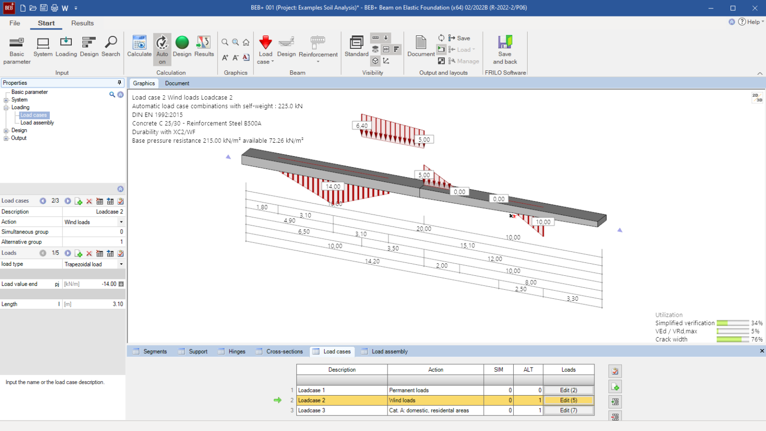 Beam on Elastic Foundation I FRILO