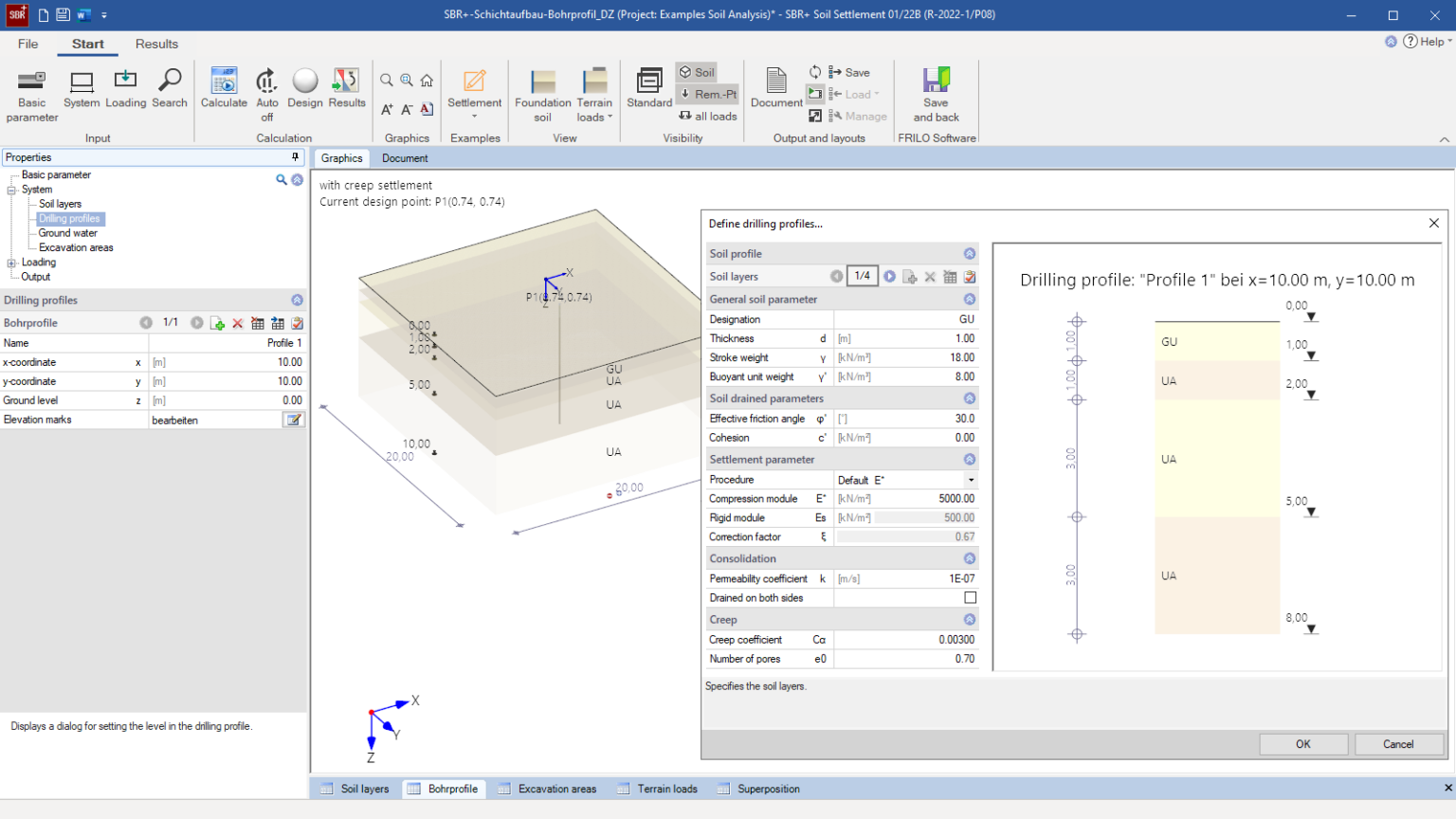 Soil Settlement SBR+ I FRILO