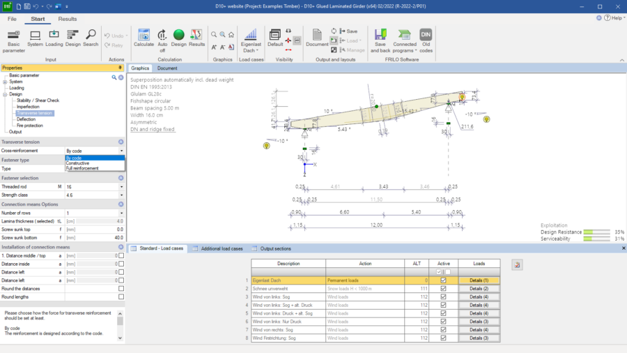 Glued Laminated Girder I FRILO