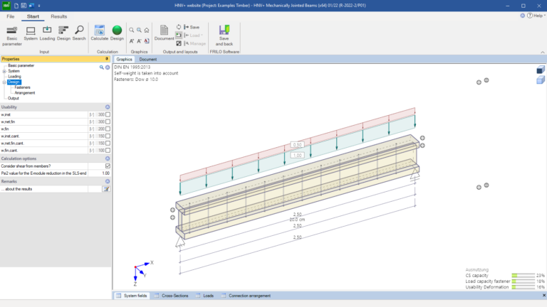 Mechanically Jointed Beam I FRILO