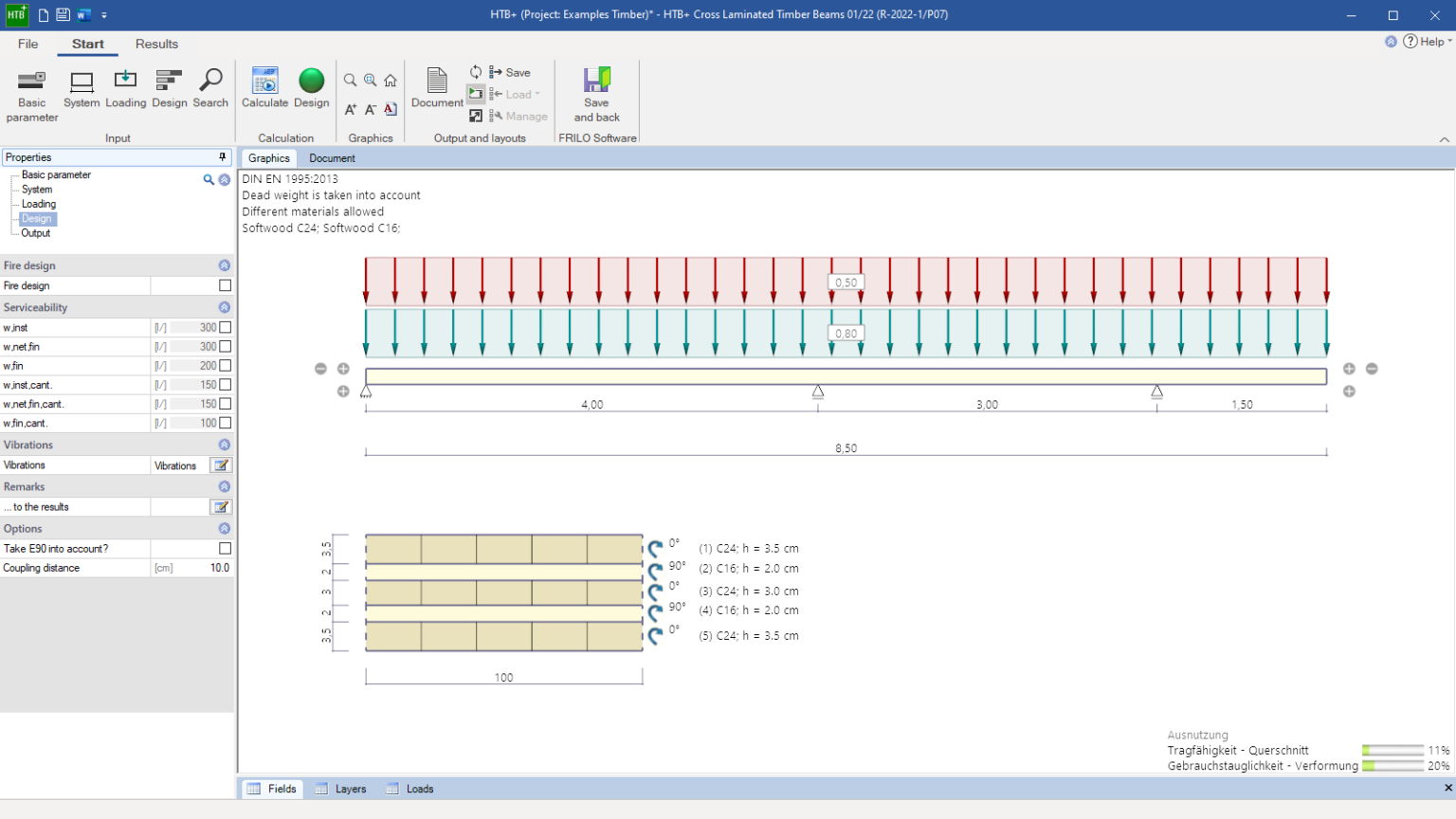 Cross Laminated Timber Beam I FRILO