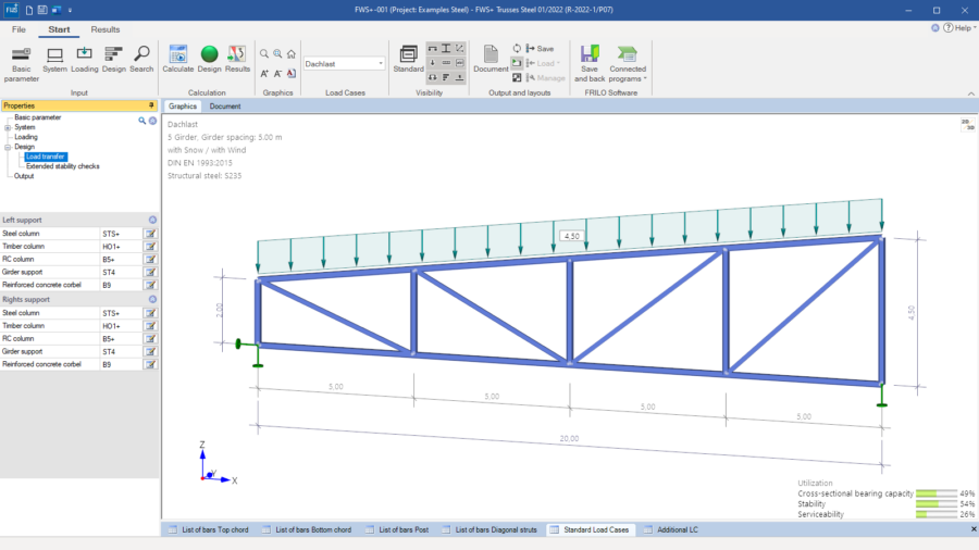 Trusses Steel I FRILO