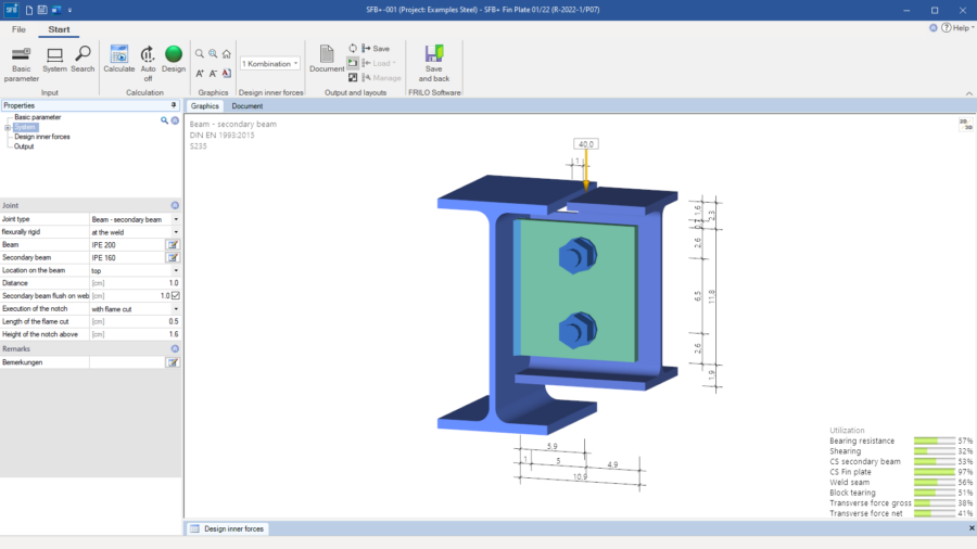 Analysis and design of steel connections | FRILO