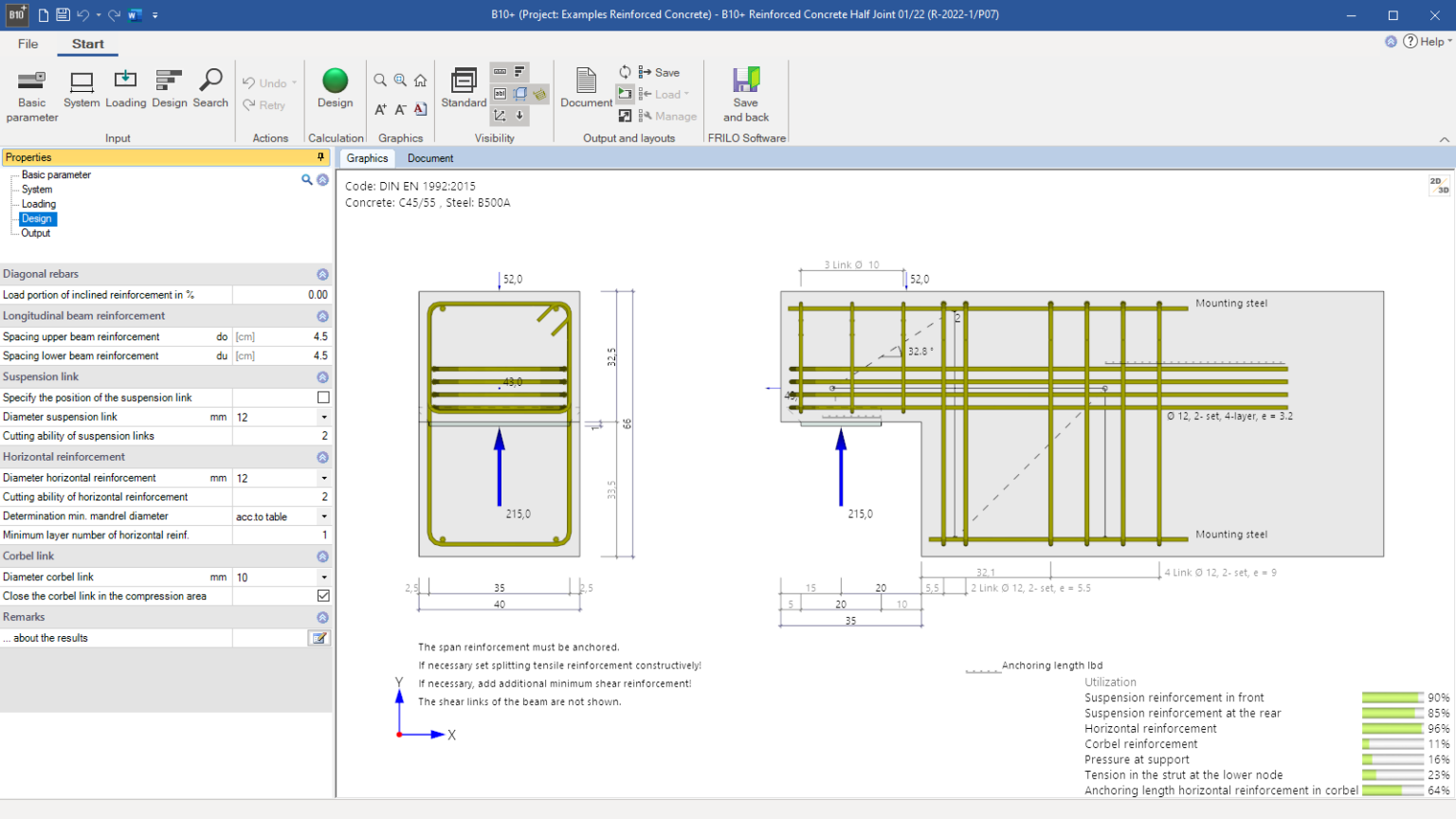 Reinforced Concrete Half Joint I FRILO