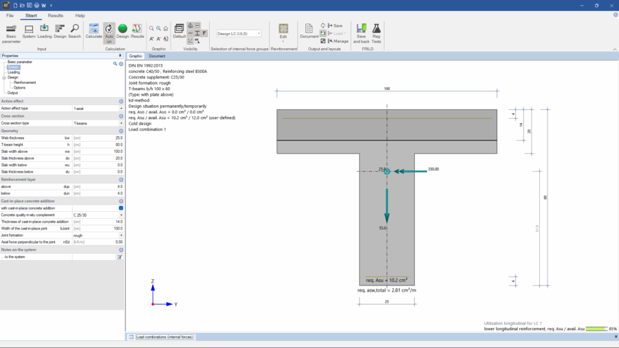 Verification of Reinforced Concrete Cross-Sections I FRILO