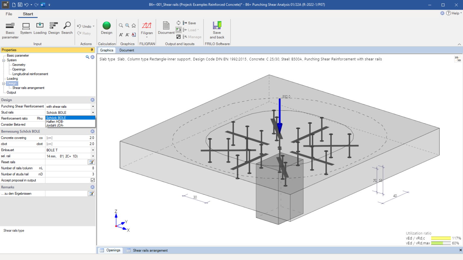 Punching Shear Analysis I FRILO