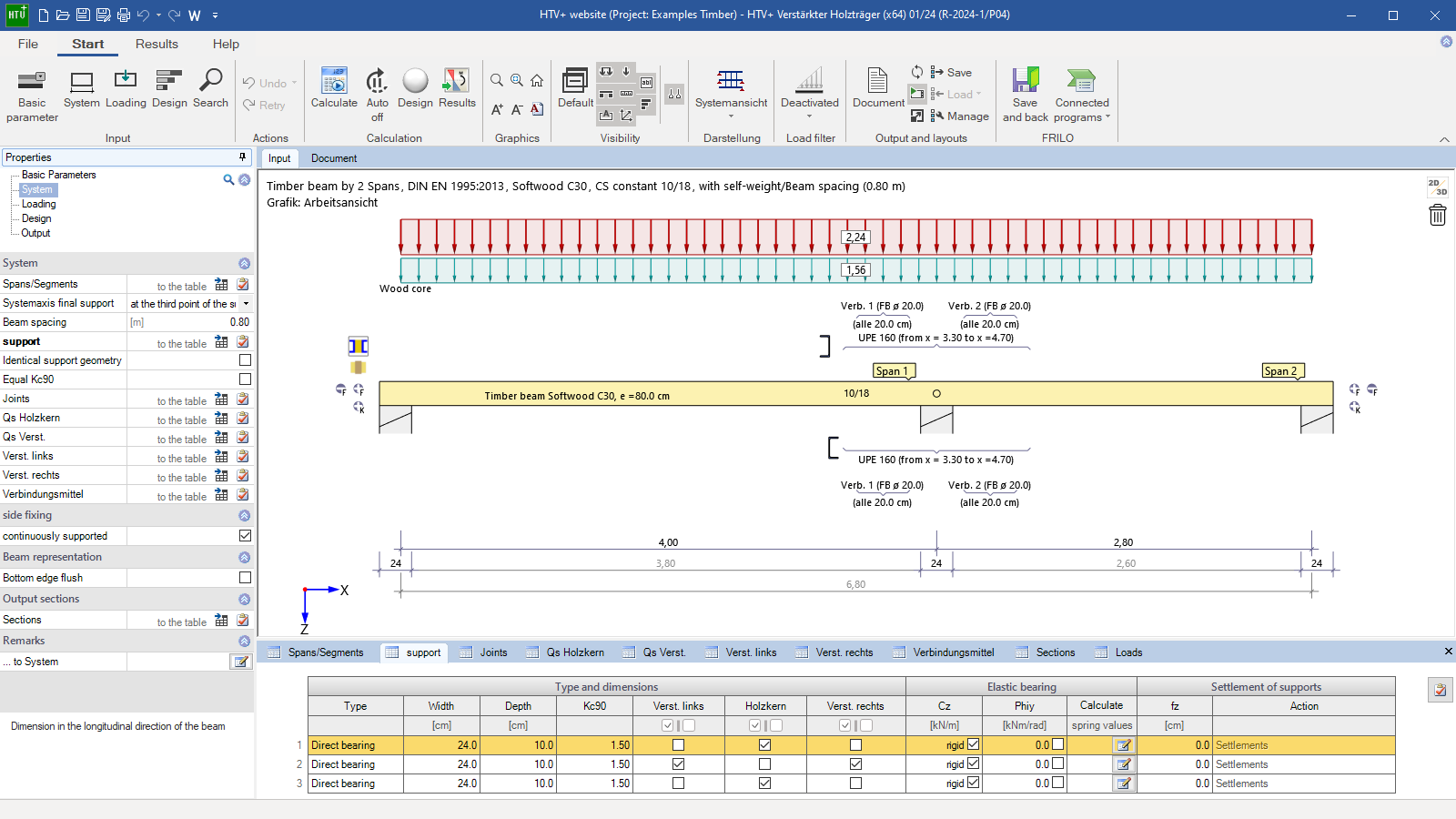 Continuous Timber Beam HTM+ I FRILO