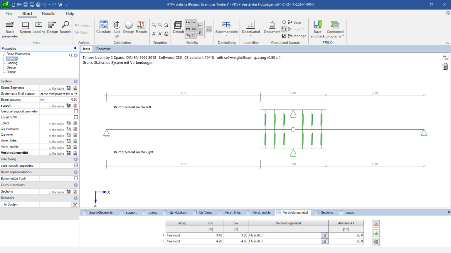 Continuous Timber Beam HTM+ I FRILO