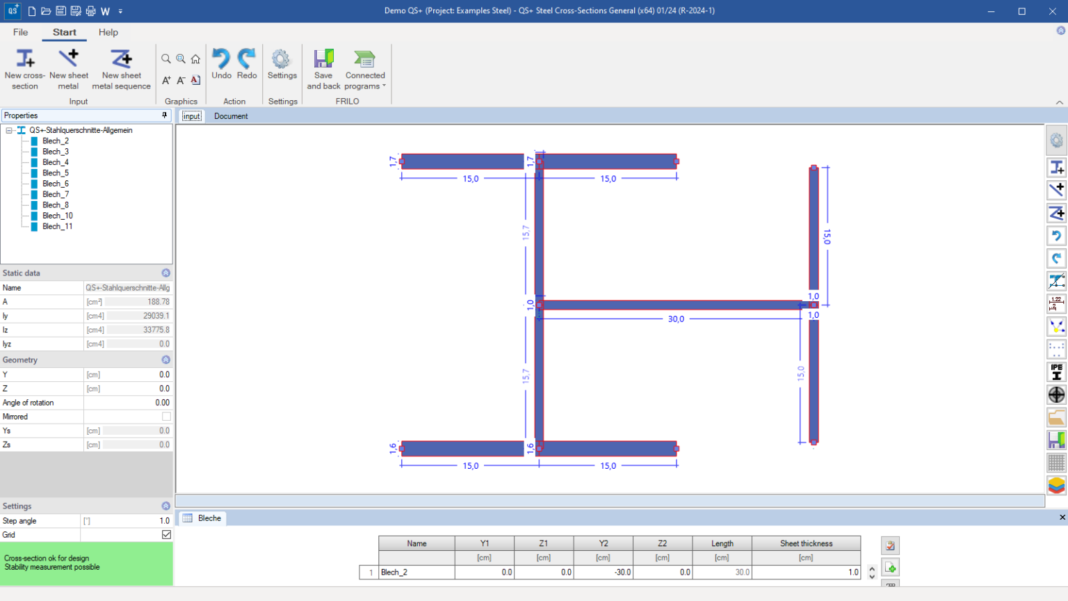 Steel Cross-Sections General I FRILO