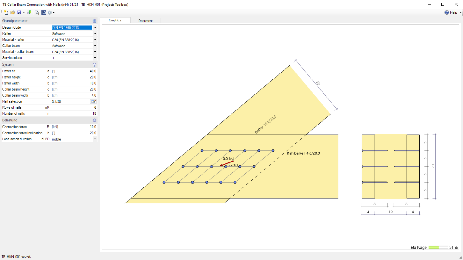 Collar Beam Connection with Nails I FRILO